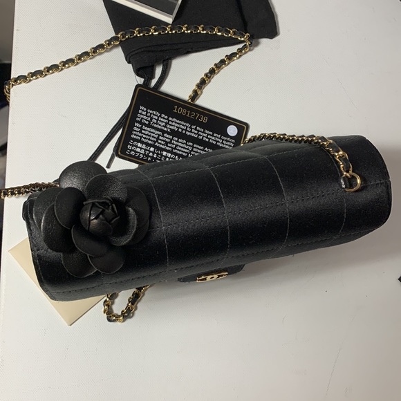 CHANEL | Bags | Chanel Iconic Y2k Quilted Camellia Flap Bag Black Vegan ...